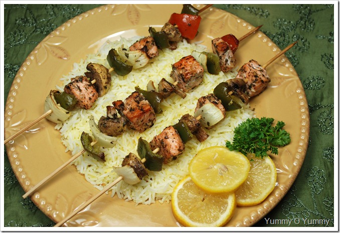 Fish and Vegetable Skewers | Yummy O Yummy